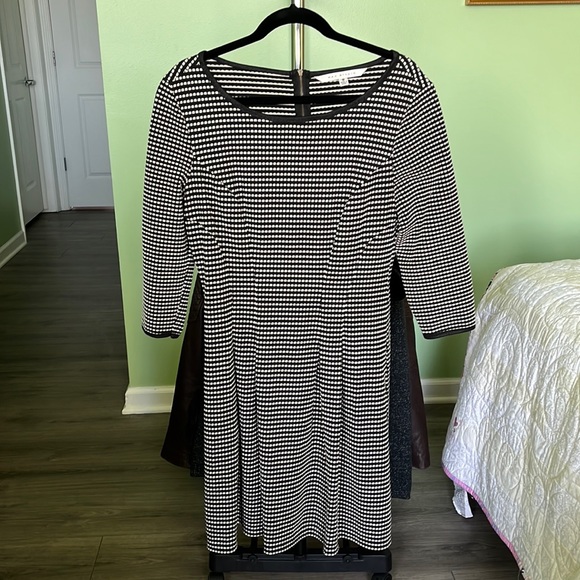 Max Studio | Dresses | Max Studio Black And White Dress With Pleats ...